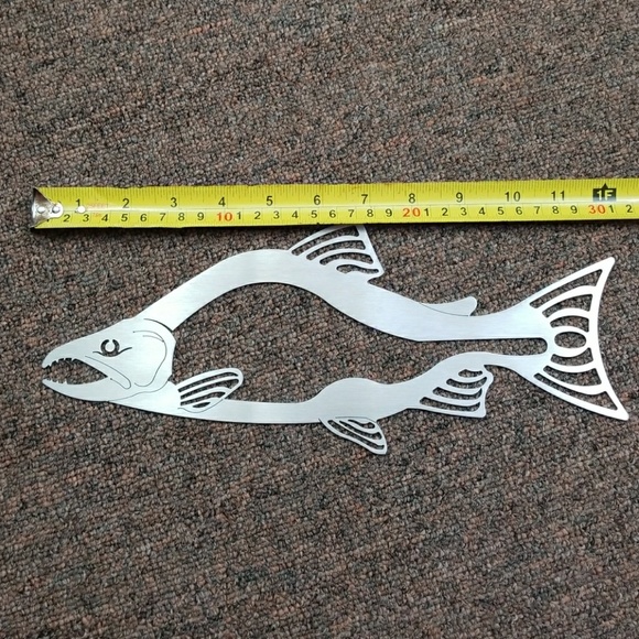 no brand | Other | Sockeye Salmon Stainless Steel Metal Fishing Sign ...